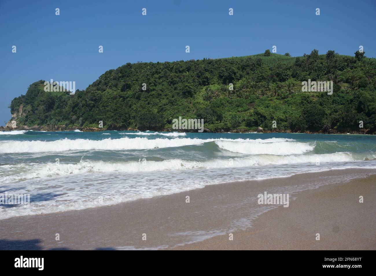 The beautiful Pangi beach in Blitar, East Java Indonesia Stock Photo ...