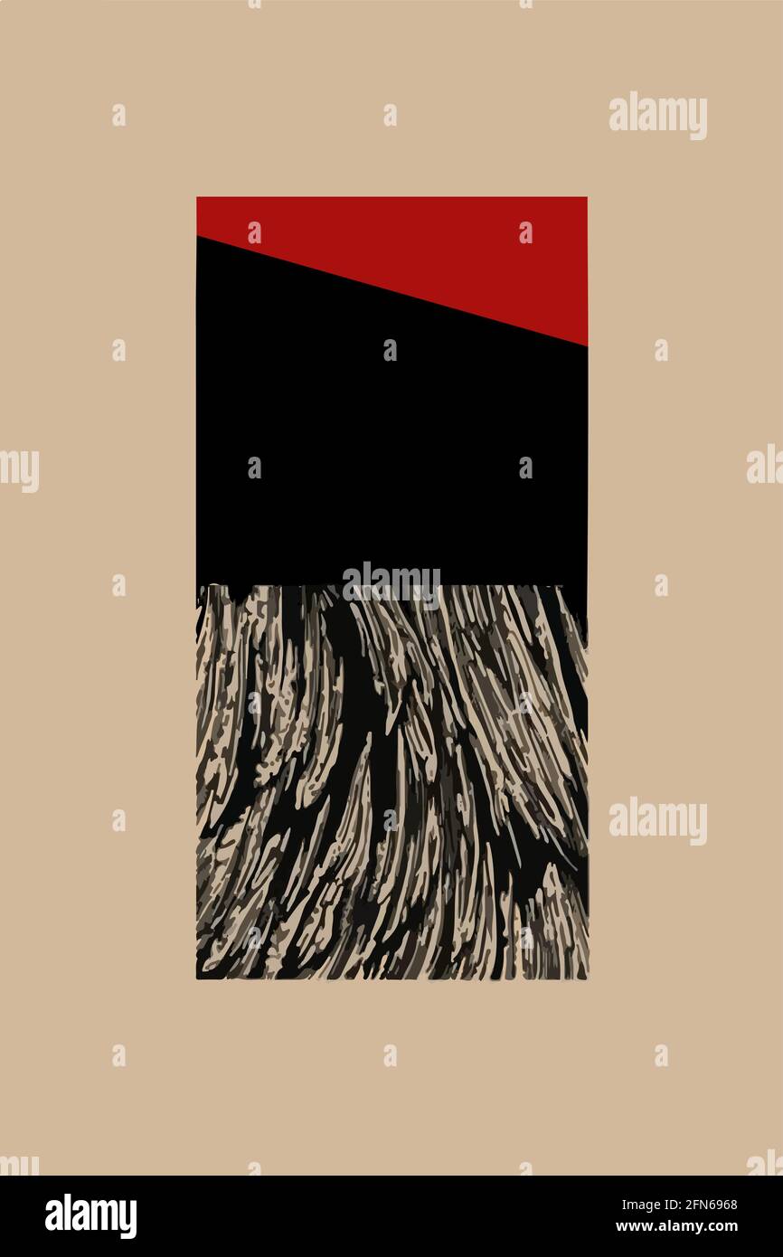 Aesthetic contemporary geometric abstract background. Greyscale and ...