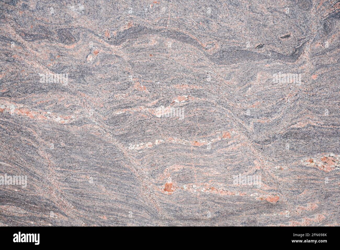 Marbled pattern of a smooth gray stone slab, natural stone cut and ...