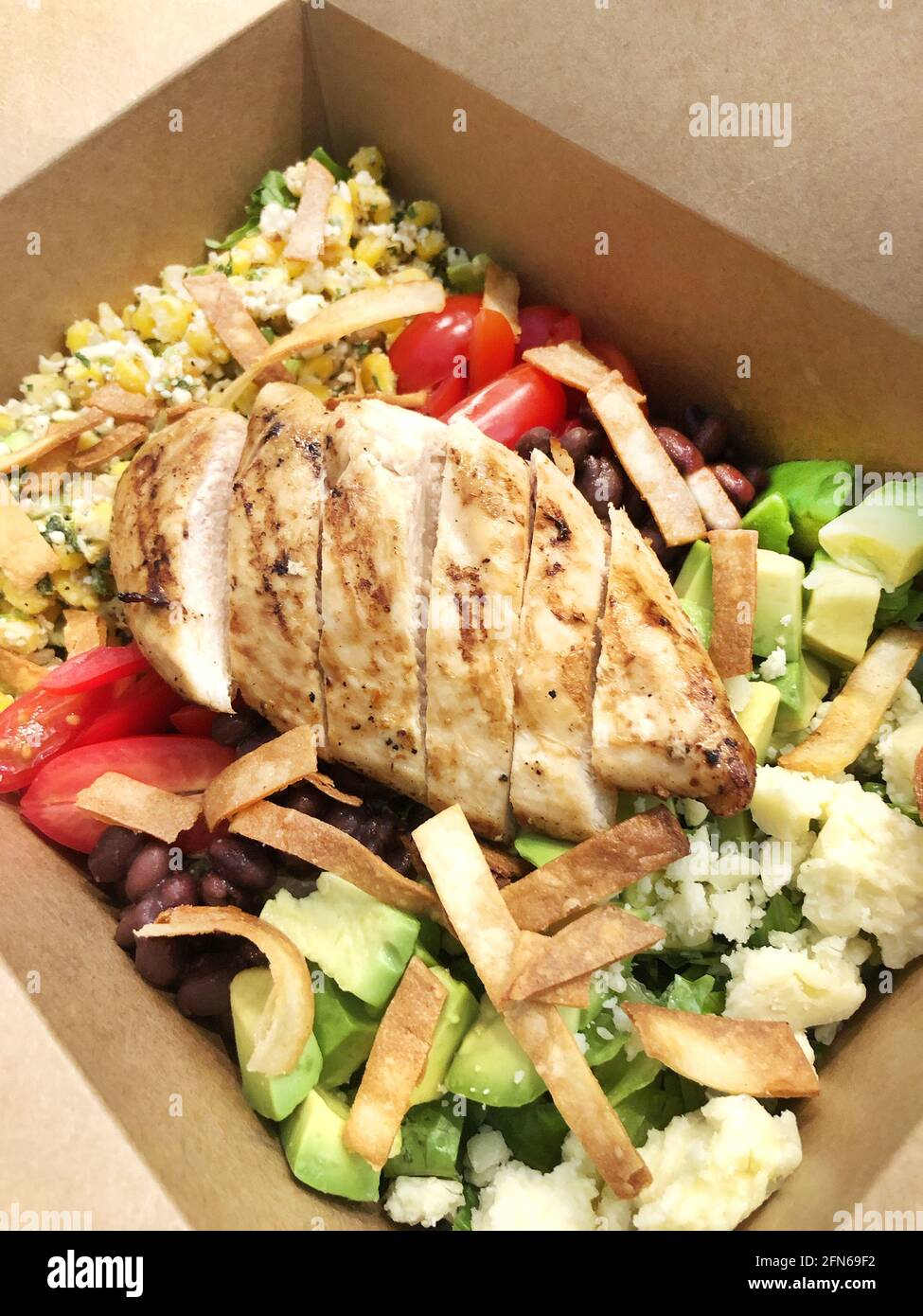 Chicken Salad in Take-Away Box Stock Photo - Alamy