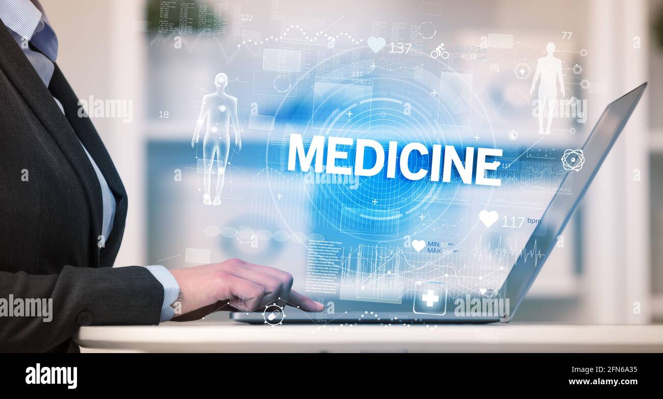 Doctor working a health check Stock Photo - Alamy