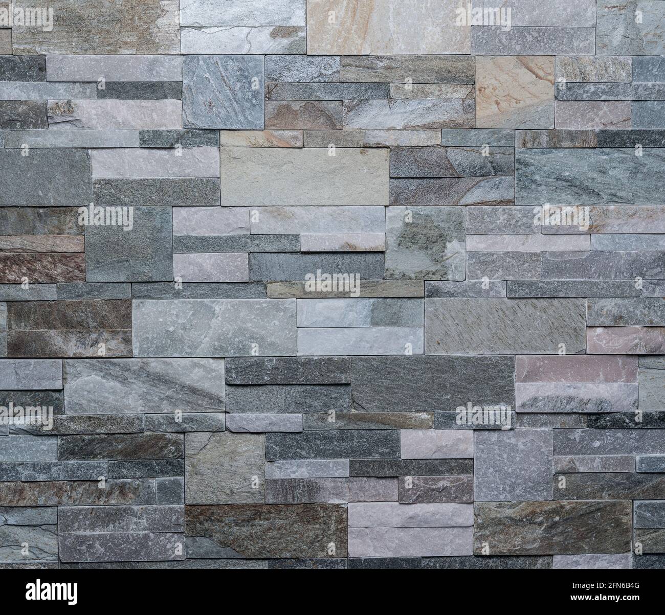 rustic modern stone brick wall background texture with copy space Stock ...