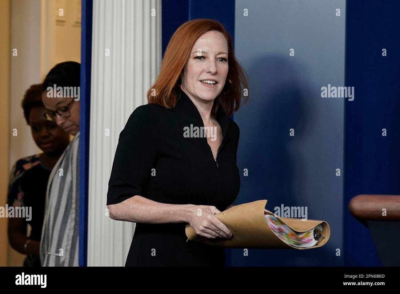 White House Press Secretary Jen Psaki arrives at a press briefing at ...