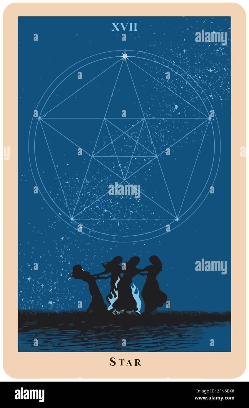 tarot fortune telling card illustration Stock Photo - Alamy