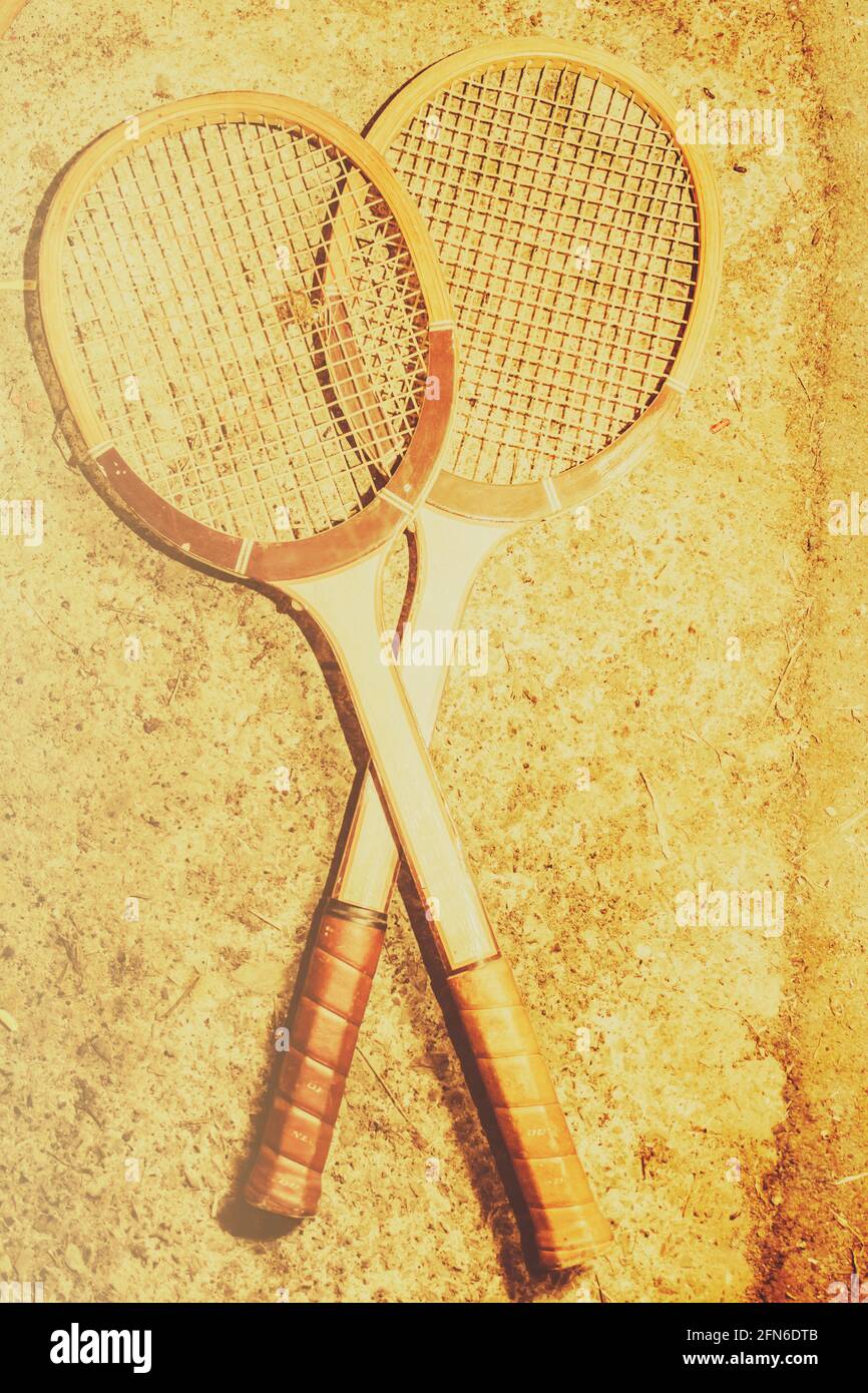 Old Wood Tennis Racket High Resolution Stock Photography and Images - Alamy