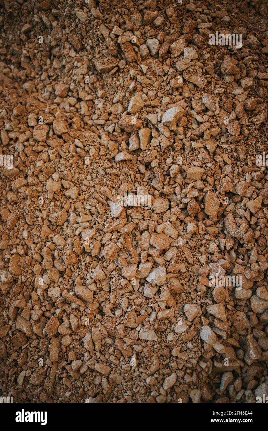 Vertical shot of gravel consisting of colorful granite Stock Photo - Alamy