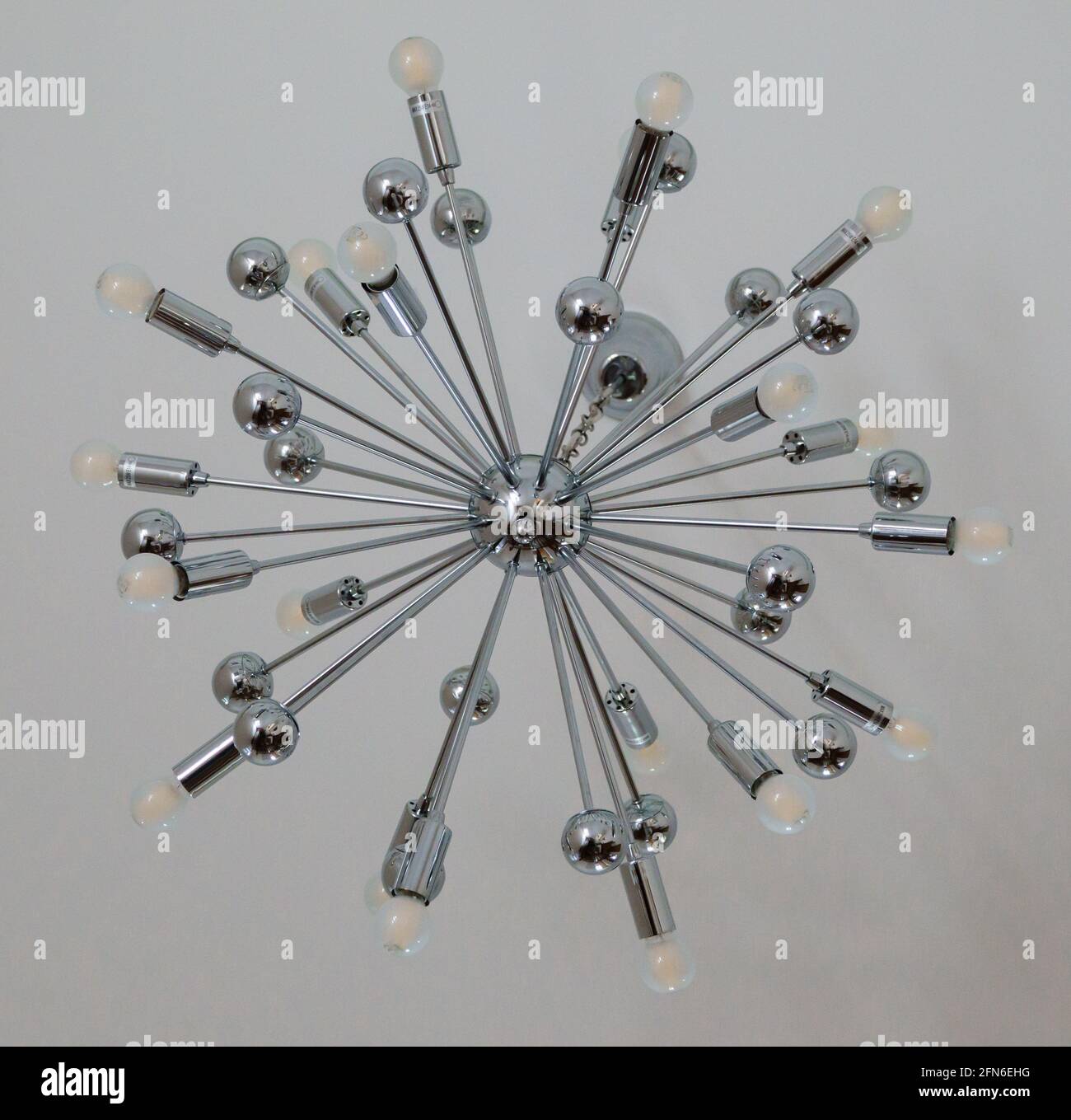decorative art sputnik style multi-bulb ceiling light Stock Photo - Alamy
