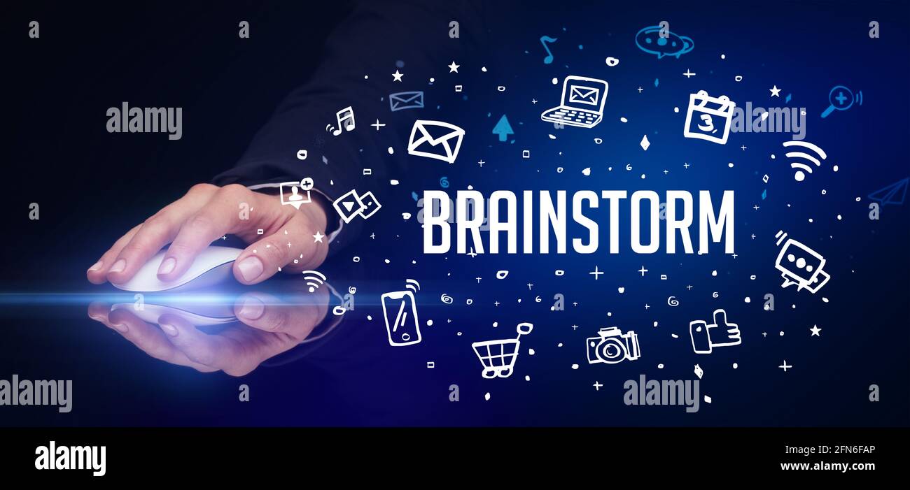 hand holding wireless peripheral concept Stock Photo - Alamy