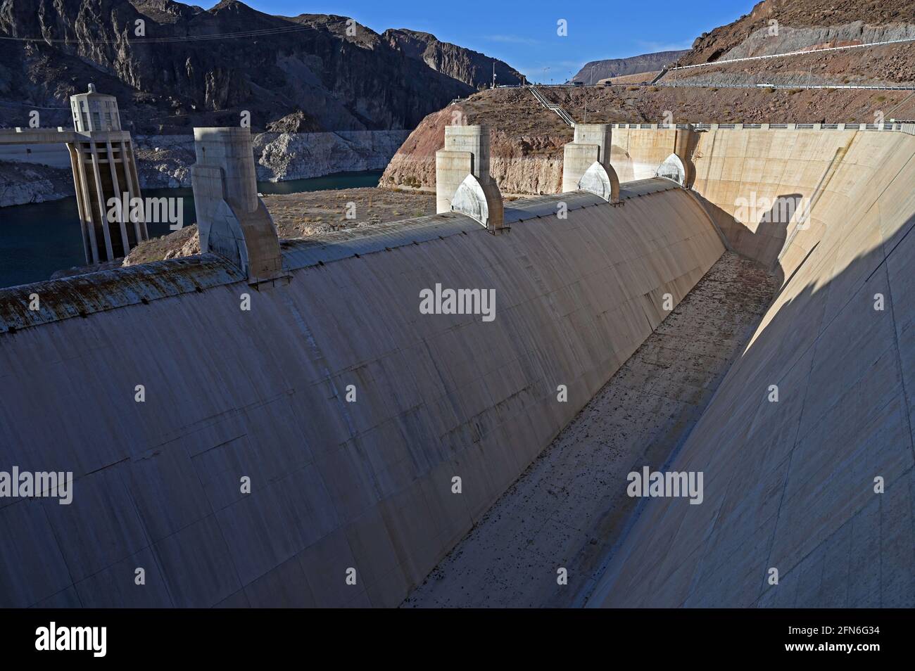 Lake Mead Nra U.S. 13th May, 2021. The dam spillway is seen dry at ...
