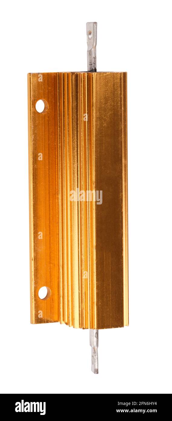 Resistor in Metal Case Isolated Stock Photo - Alamy