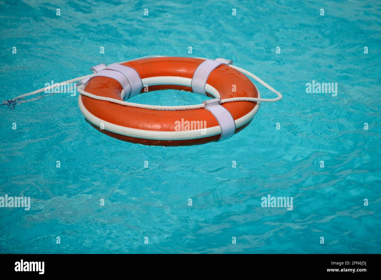 Water rescue emergency equipment. Rescue ring. Life buoy in swimming ...