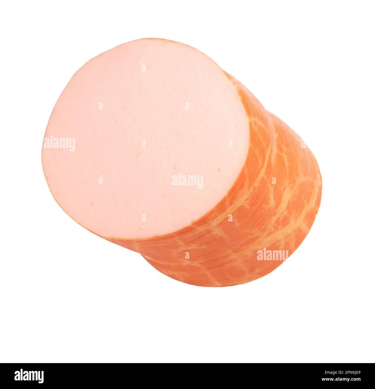 One Sausage Isolated Stock Photo - Alamy