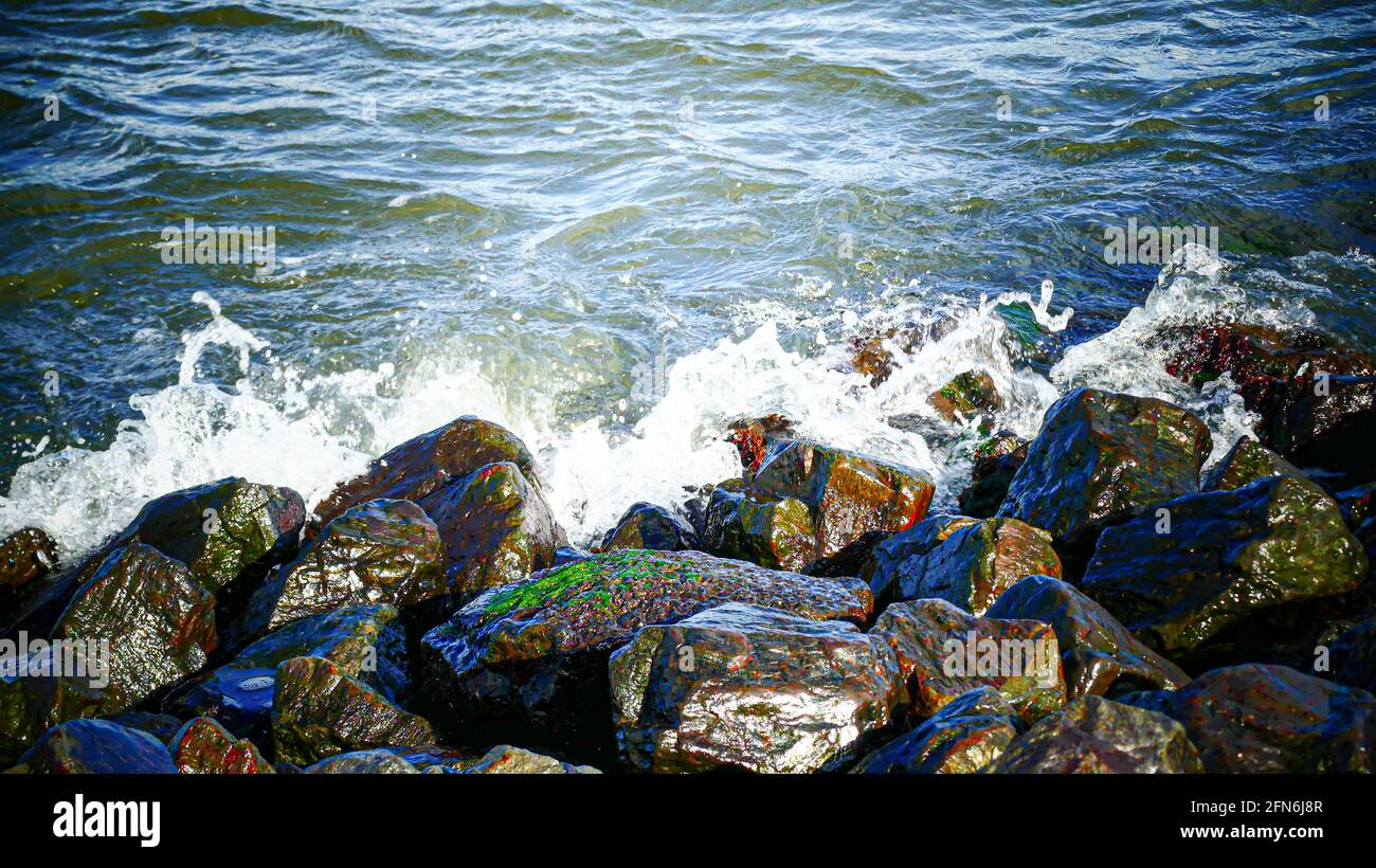 light surf on the German North Sea coast Stock Photo - Alamy