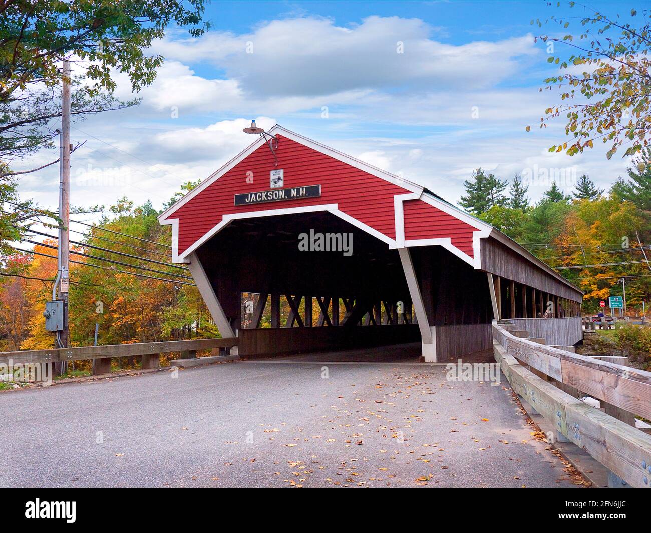 Honeymoon Bridge is a Wooden Bridge at Jackson New Hampshire. Called ...