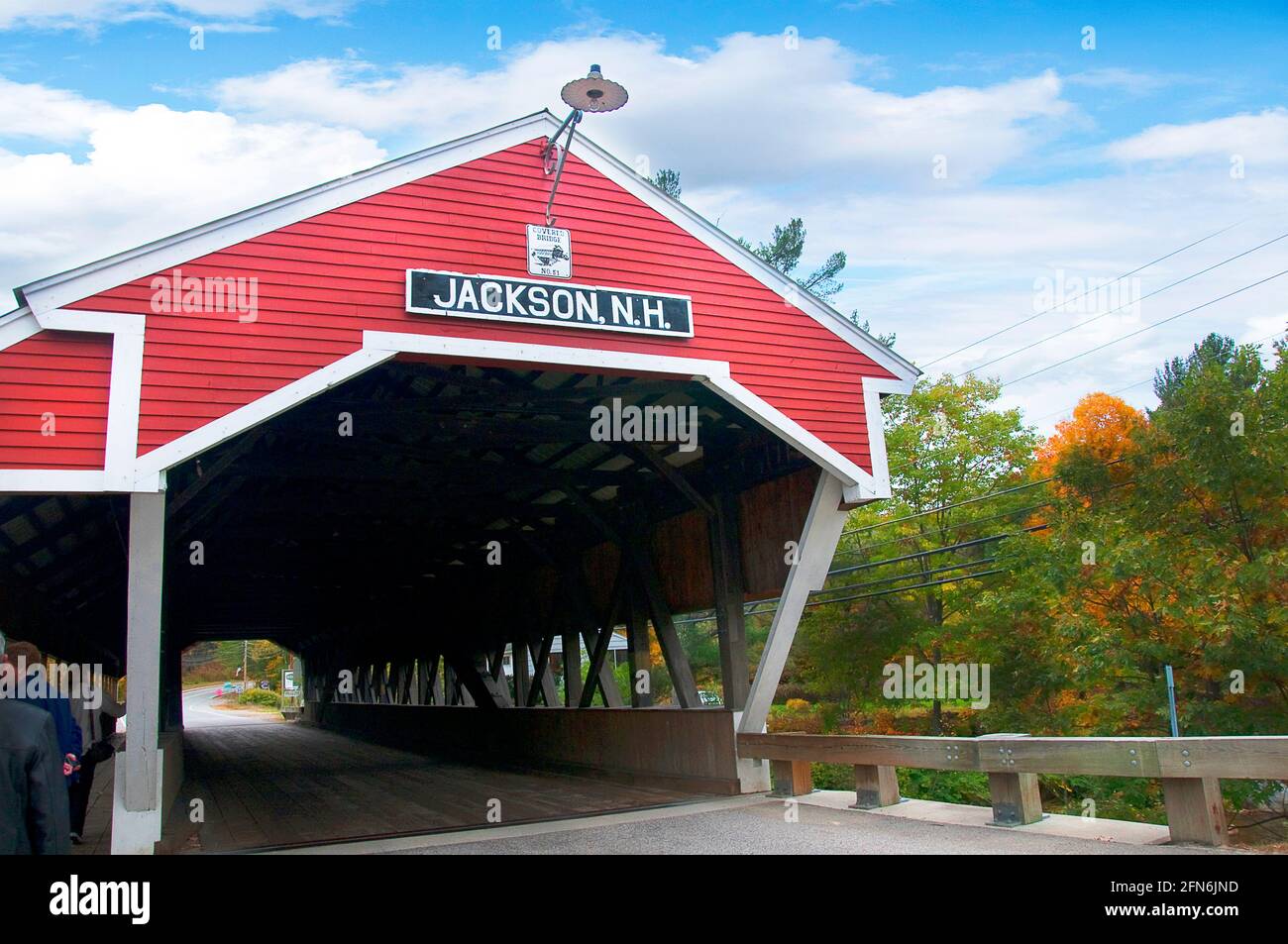 Honeymoon Bridge is a Wooden Bridge at Jackson New Hampshire. Called ...