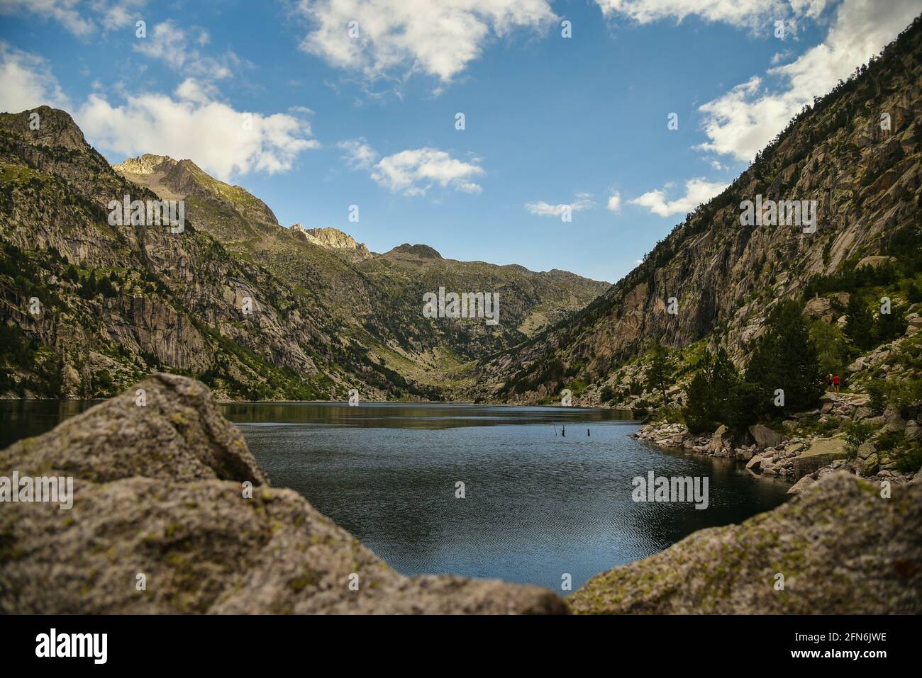 Lake of San Mauricio in the National park of Saint Mauricio, Spain ...