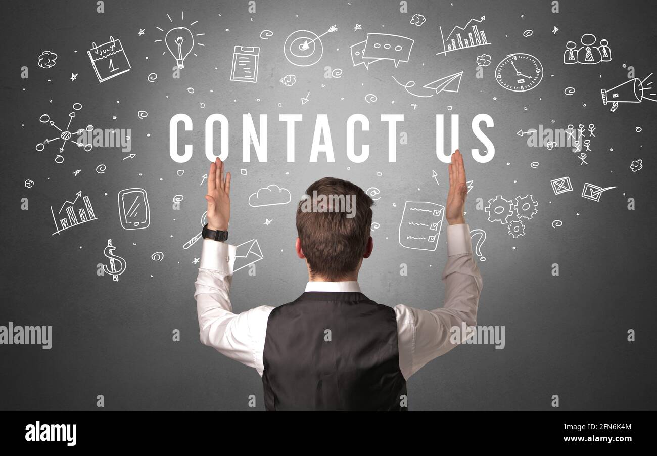 Rear view of a businessman Stock Photo - Alamy