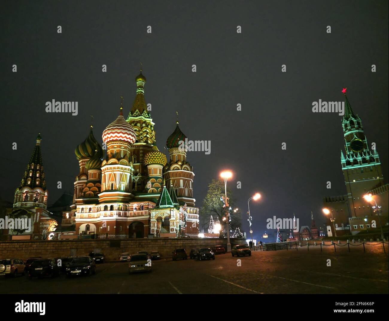Moscow Russia Red Square at night Stock Photo - Alamy