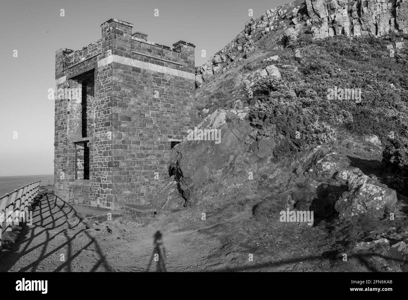 Landscape photo of the old coastguard watch tower at Hurlstone Point in ...