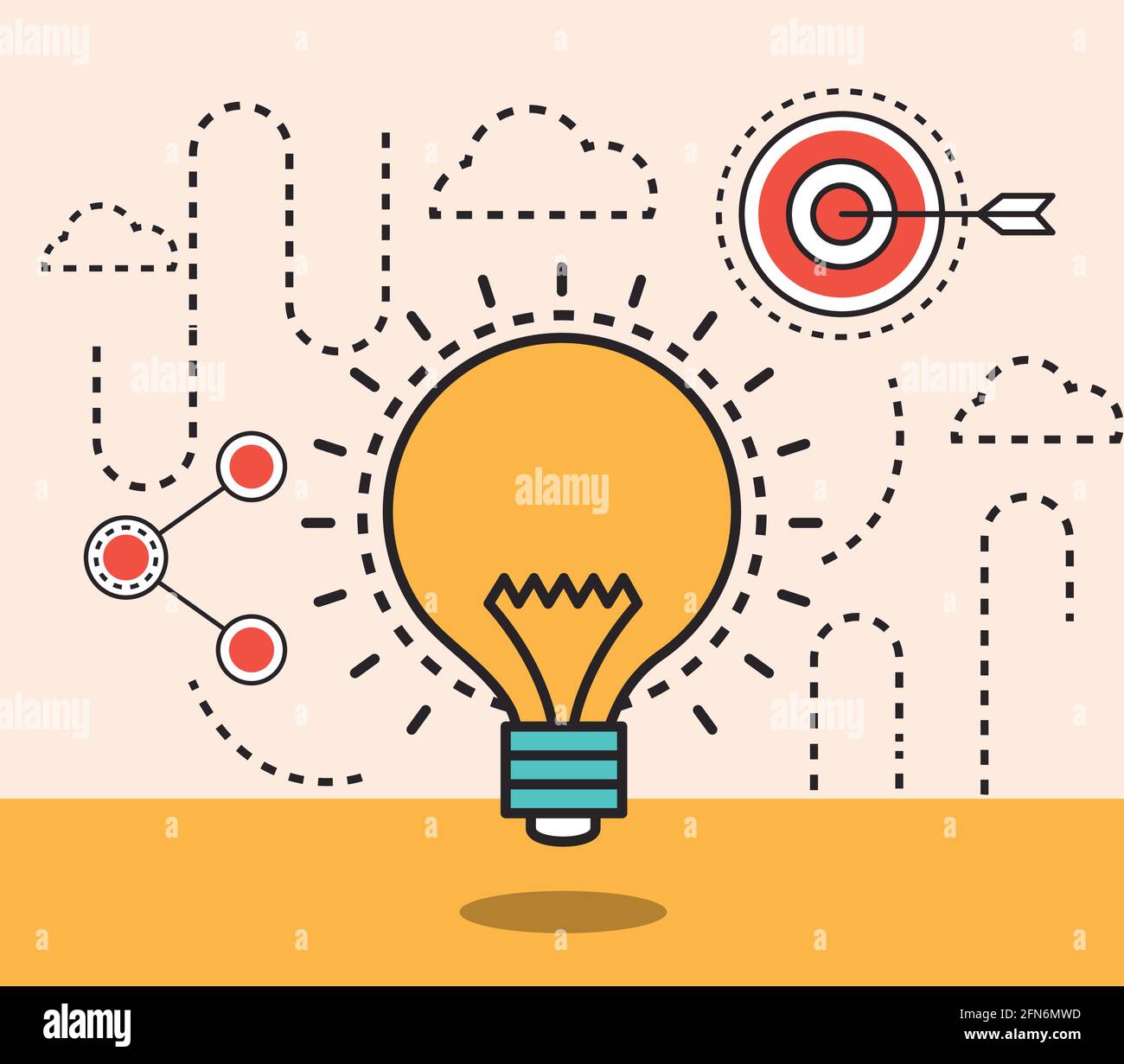 creativity target sharing Stock Vector Image & Art - Alamy
