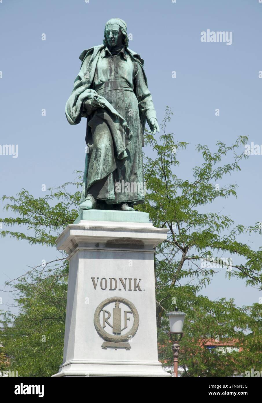 Vodnik Statue Ljubljana Stock Photo - Alamy