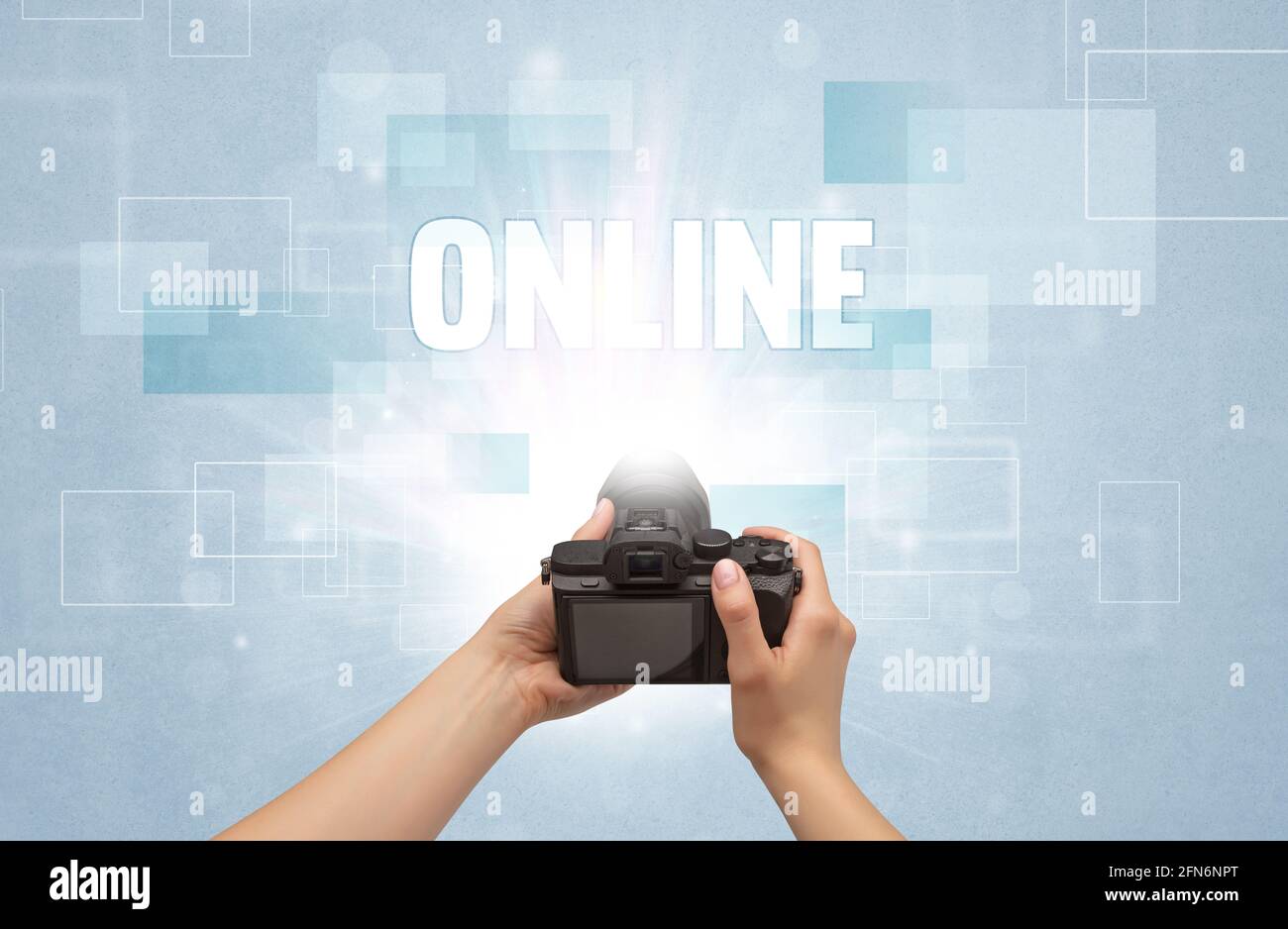 hand holding digital camera, traveling concept Stock Photo - Alamy