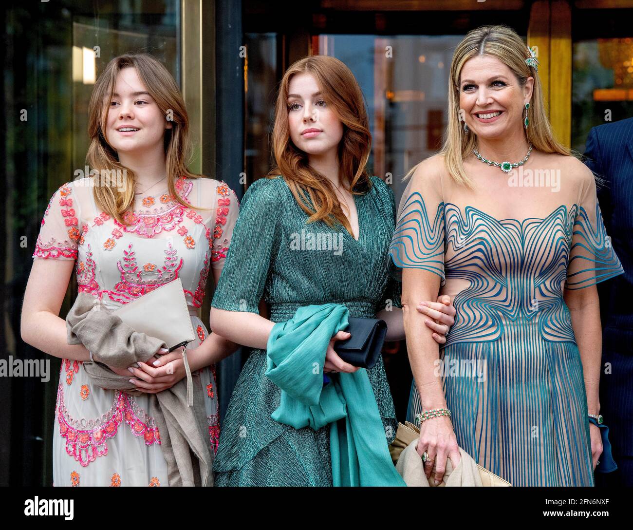 Princess Ariane and Princess Alexia and Queen Maxima arriving for the ...