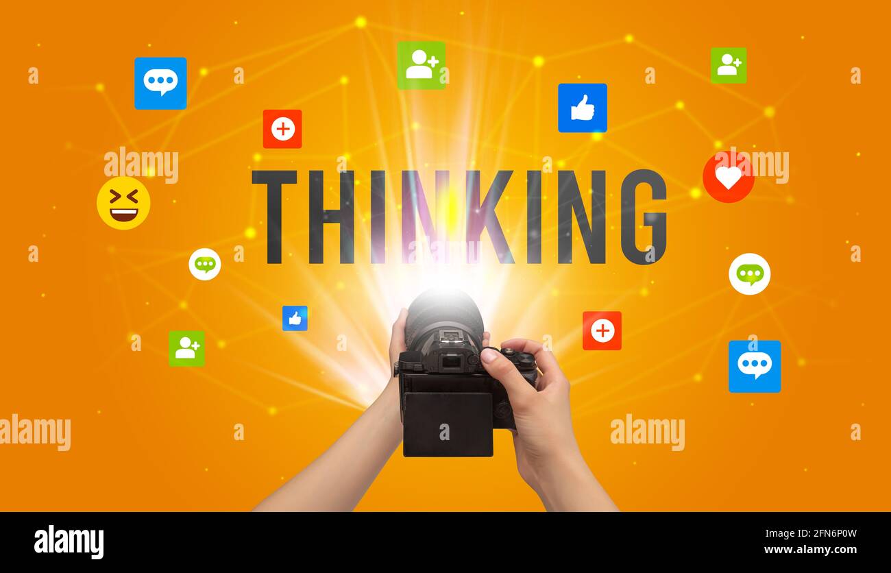 Using camera to capture social media content Stock Photo - Alamy