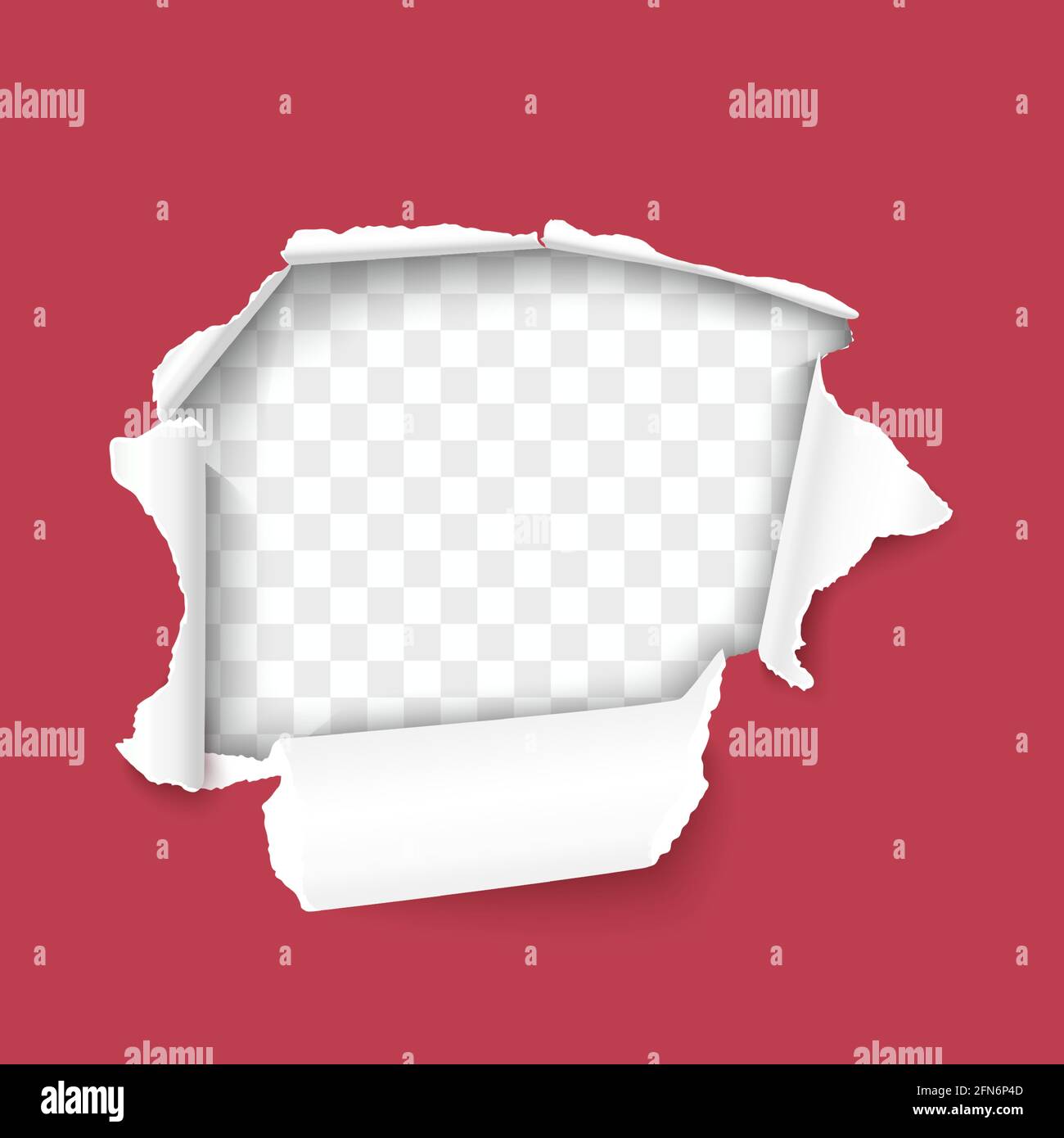 Blank red paper tear Stock Vector Images - Alamy
