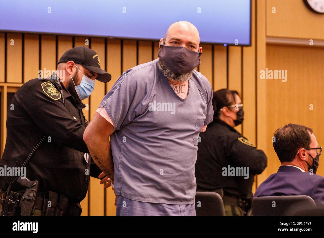 Portland, USA. 14th May, 2021. Alan Swinney, a Proud Boy and right-wing ...