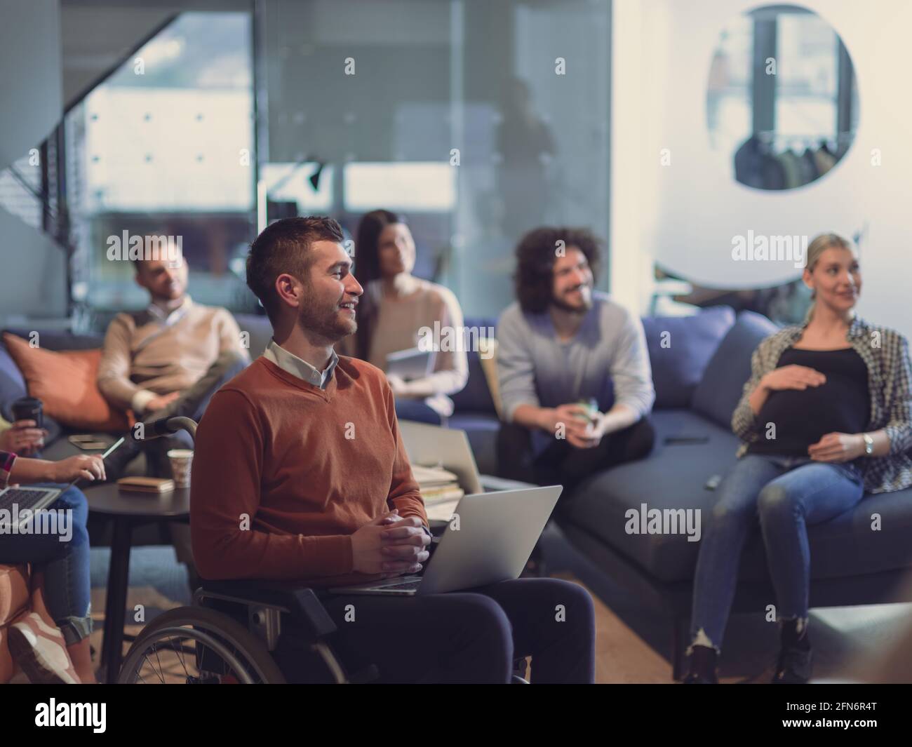 Multiethnic staff working night in hi-res stock photography and images ...