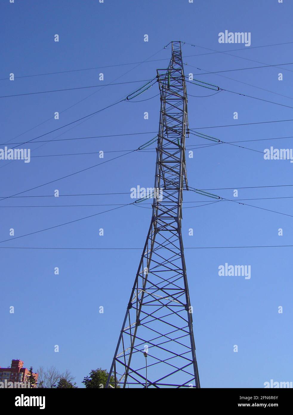 transmission equipment on blue sky Stock Photo - Alamy