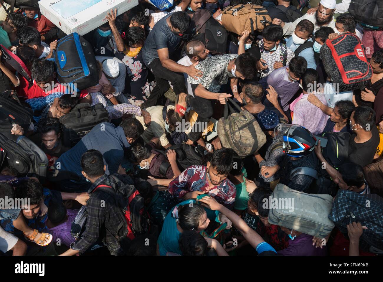 Over crowded ferry Stock Photo - Alamy