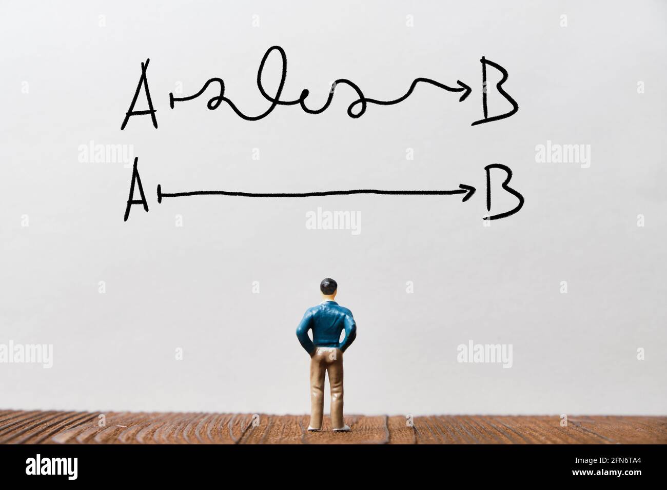 The concept of solving difficult problems through easy paths Stock ...