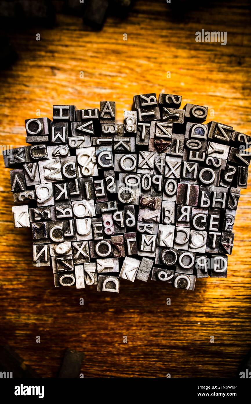Typeset Press Metal High Resolution Stock Photography and Images - Alamy