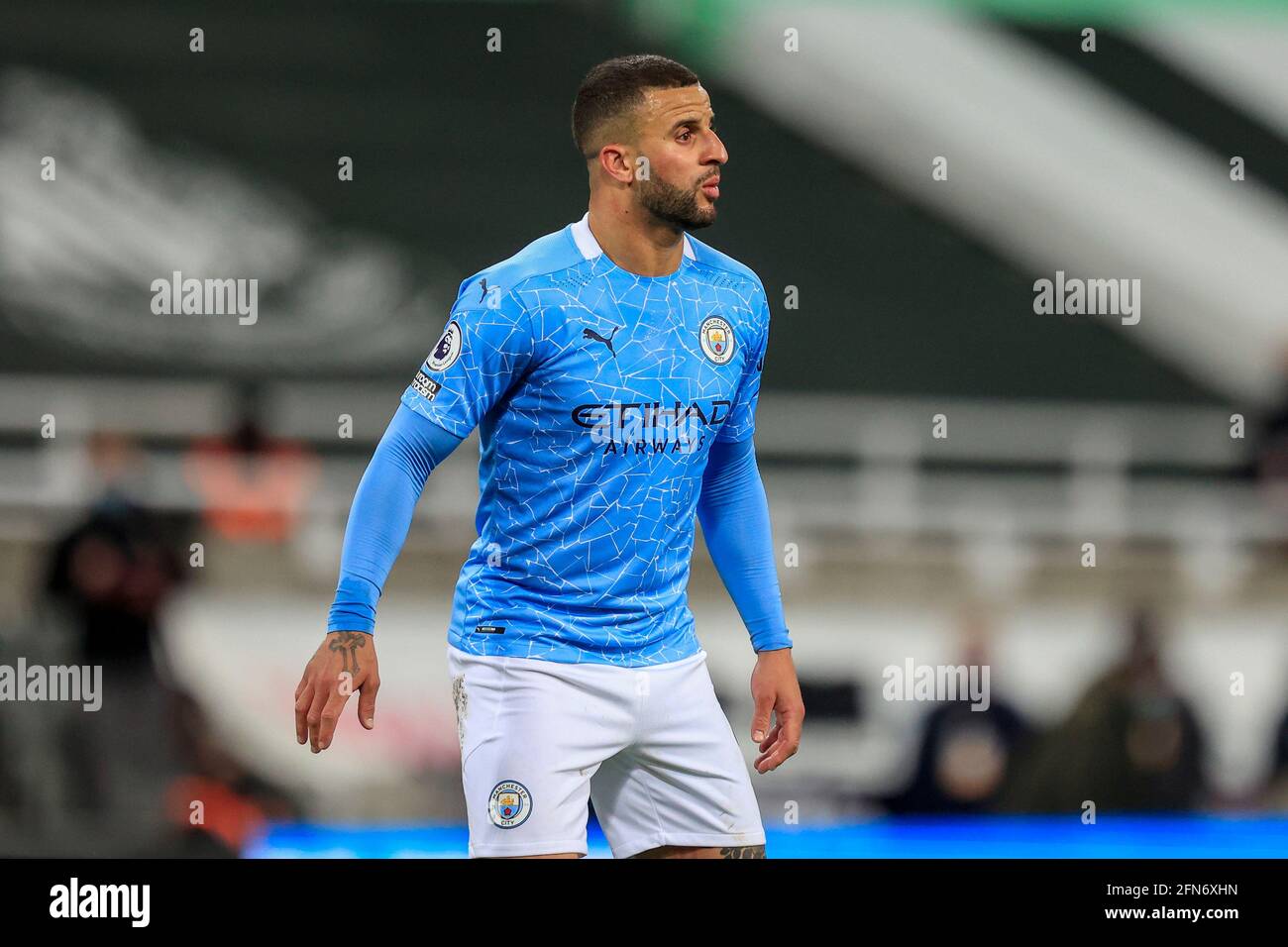 Newcastle, UK. 14th May, 2021. Kyle Walker #2 of Manchester City during ...