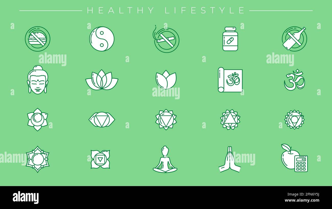 Spiritual concept line icons Stock Vector Images - Alamy