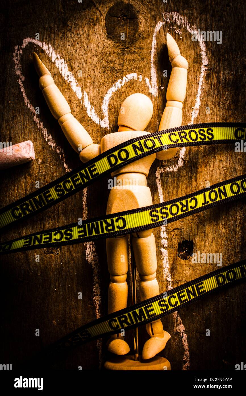 Chalk Outline Dead Body High Resolution Stock Photography and Images ...