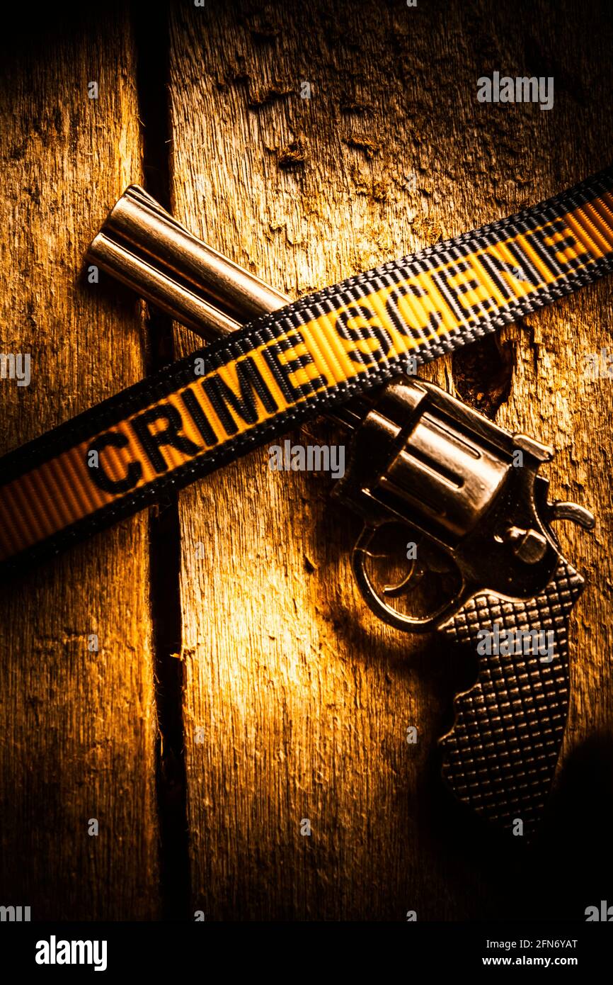 Crime Scene Concept Gun High Resolution Stock Photography and Images ...