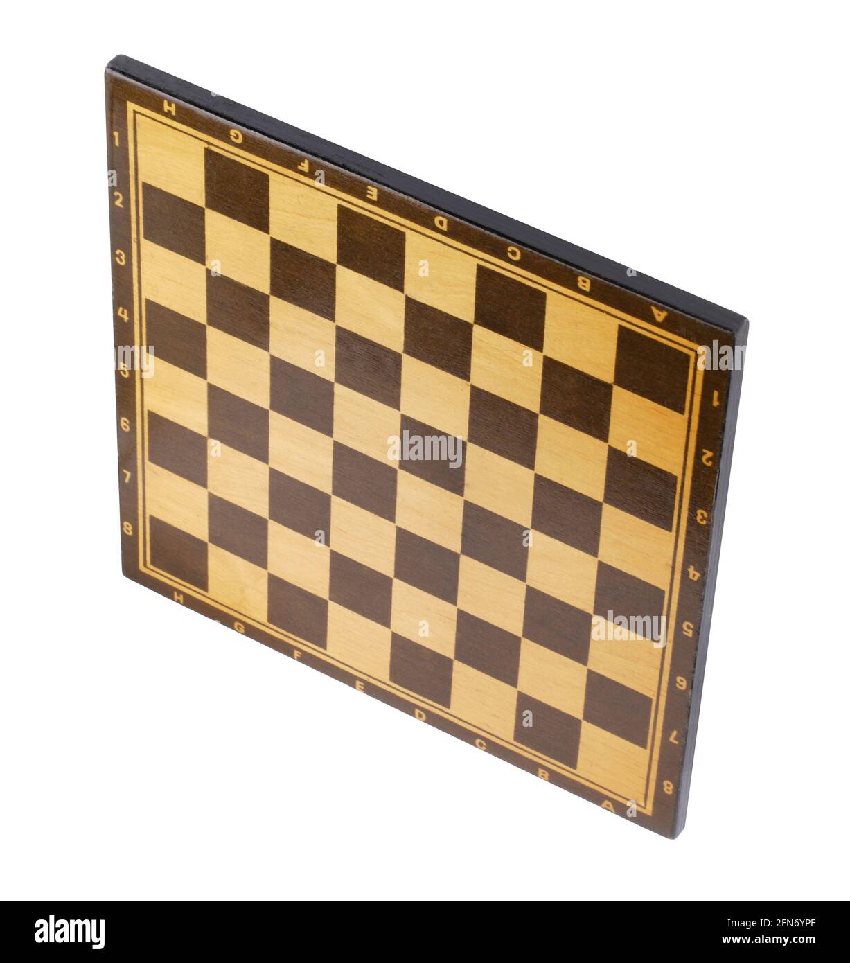 wooden empty chessboard isolated Stock Photo - Alamy