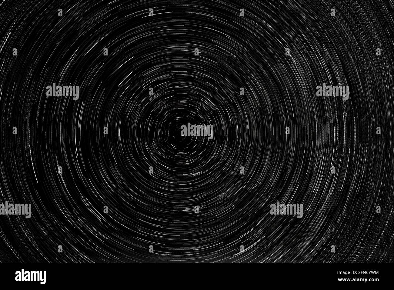 Stellar trails, the rotation of bright stars at night around the Polar ...