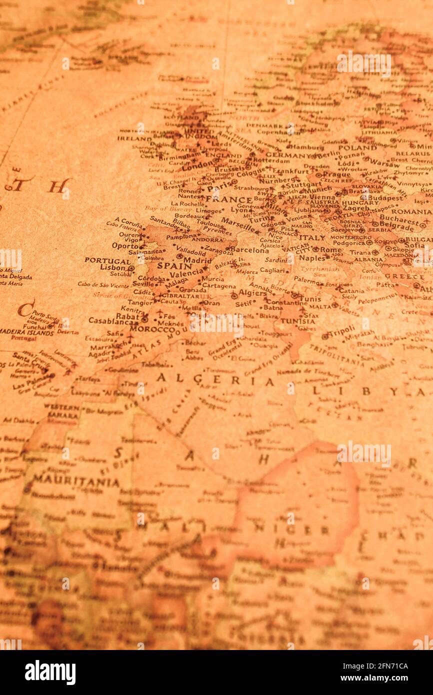 Atlas World Map Paper High Resolution Stock Photography and Images - Alamy