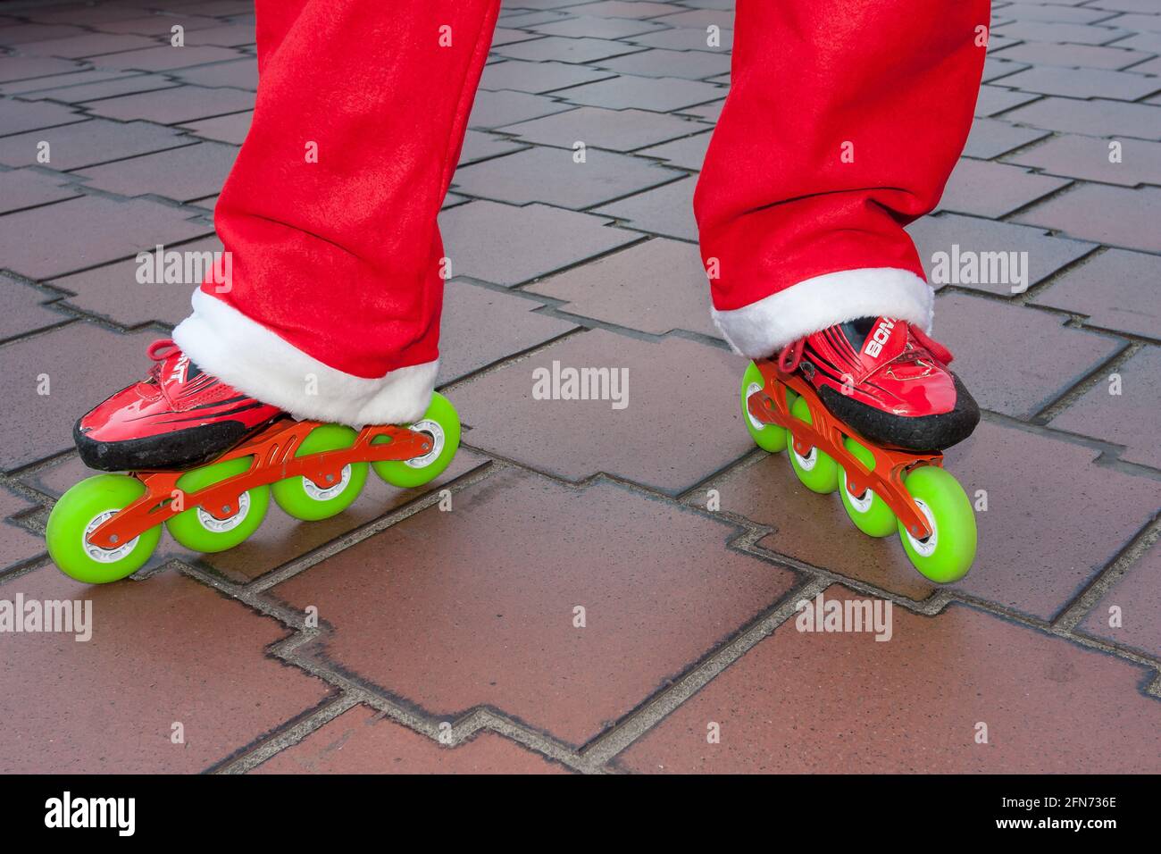 Roller Skating Santa Claus