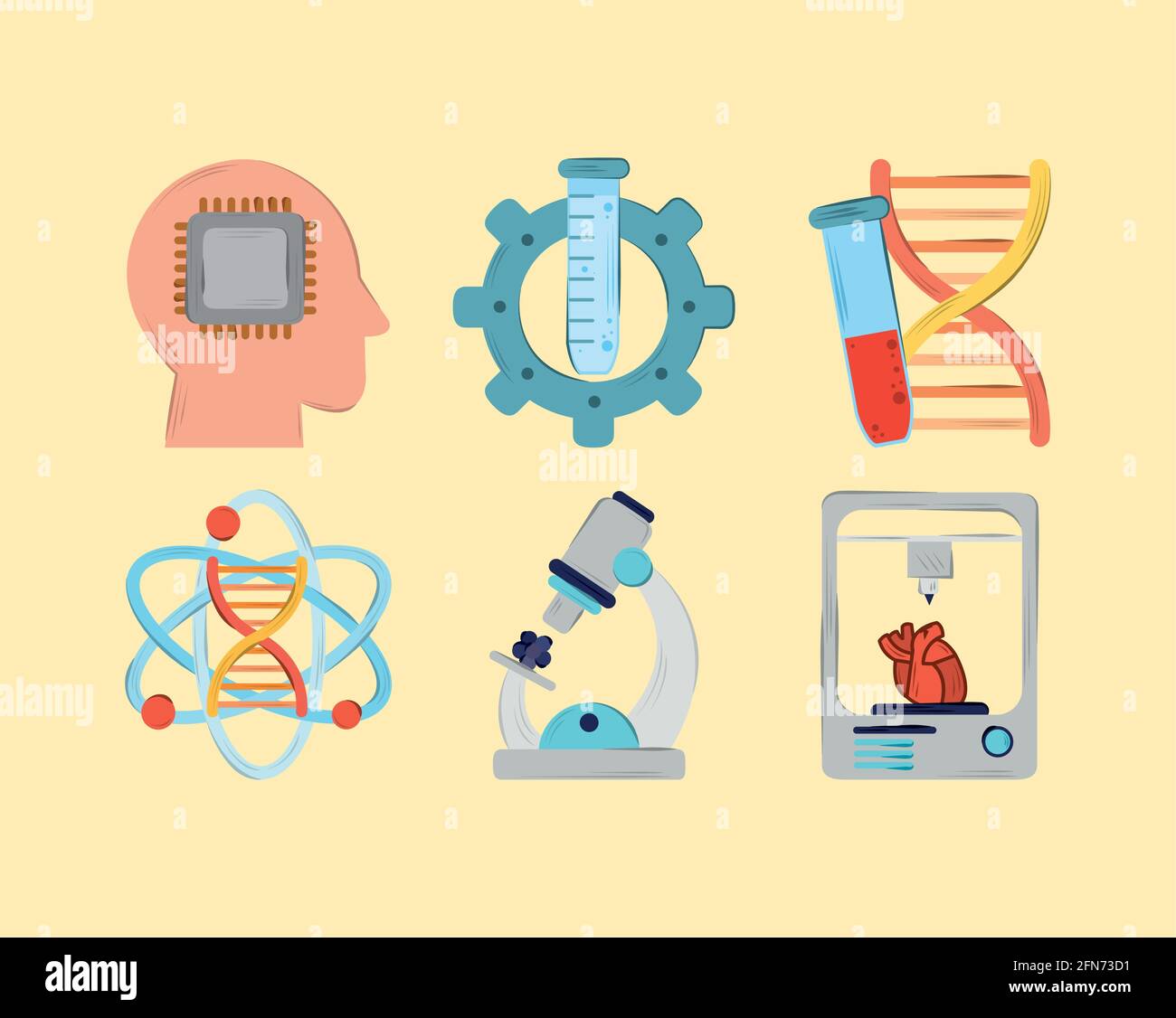 bioengineering science set Stock Vector Image & Art - Alamy