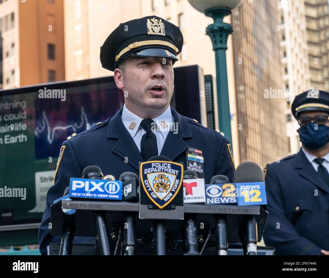 New York, NY - May 14, 2021: Captain Kenneth Gorman speaks at press ...