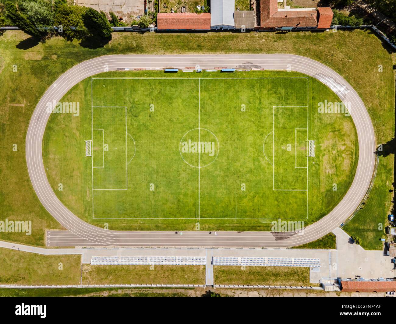 Top down football pitch stadium hi-res stock photography and images - Alamy