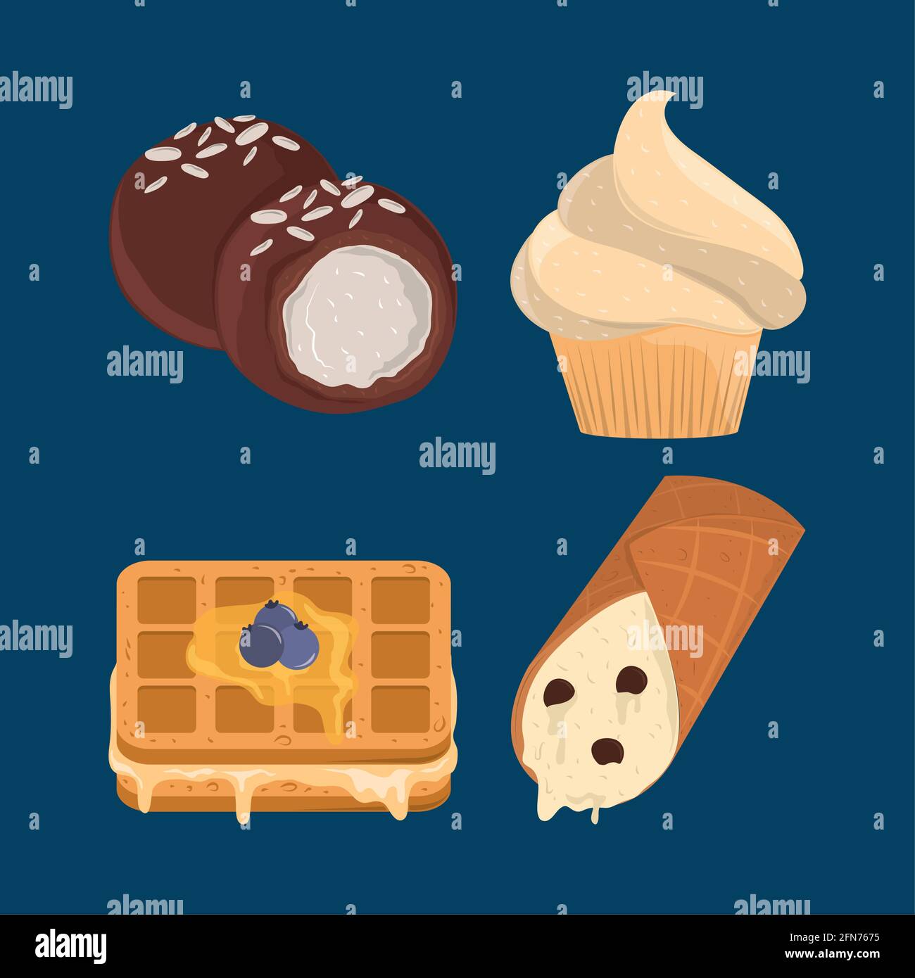dessert sweet cartoon Stock Vector Image & Art - Alamy