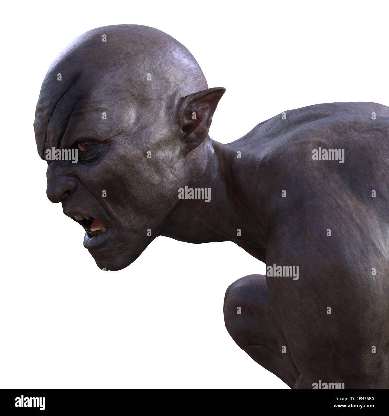 3D illustration zombie monster isolated on white background Stock Photo ...