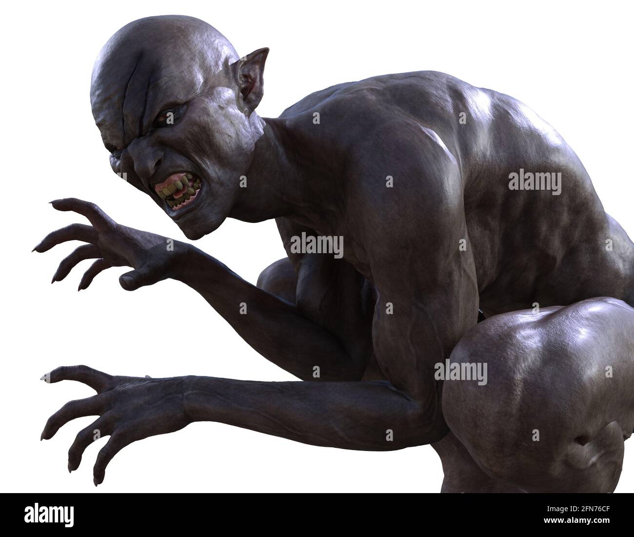 3D illustration zombie monster isolated on white background Stock Photo ...