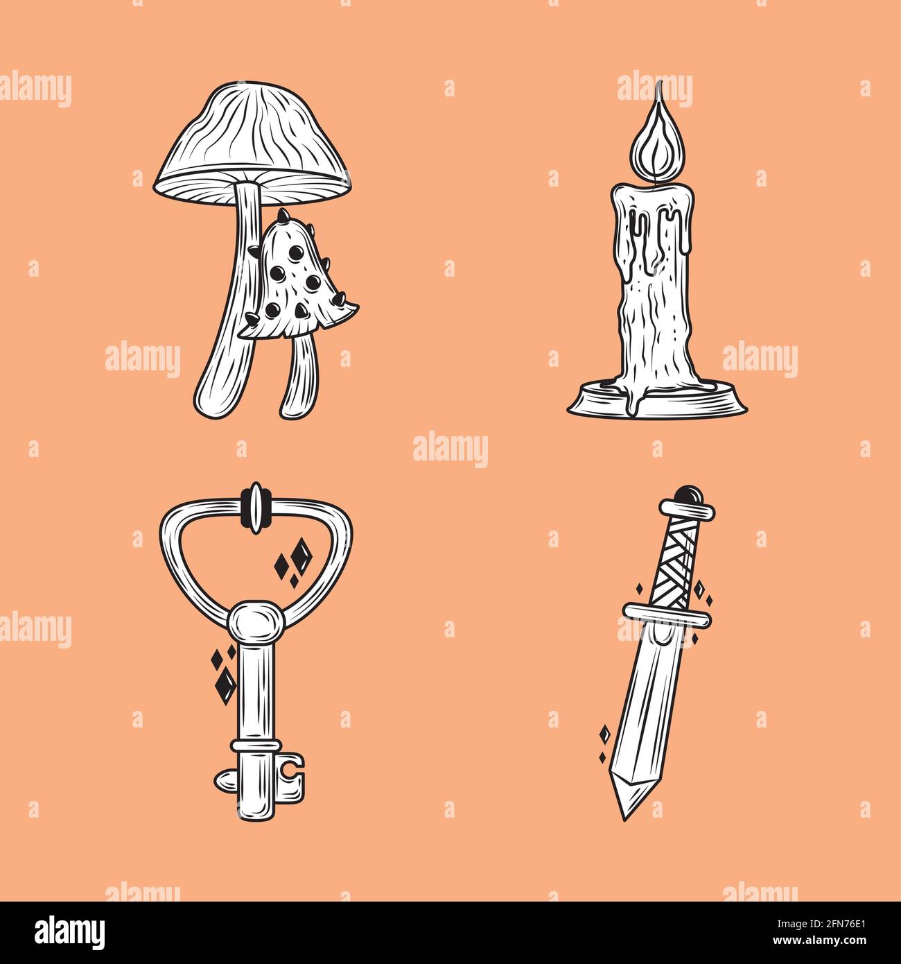magical cartoon set Stock Vector Image & Art - Alamy